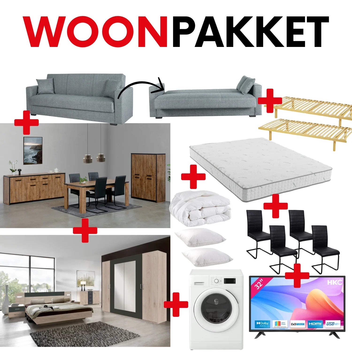 Woonpakket All-in House compleet - Meubelpakket - Meubelen Robbrecht